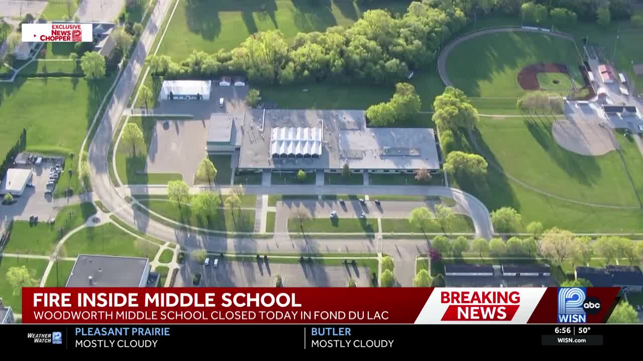 Fire inside Fond du Lac middle school