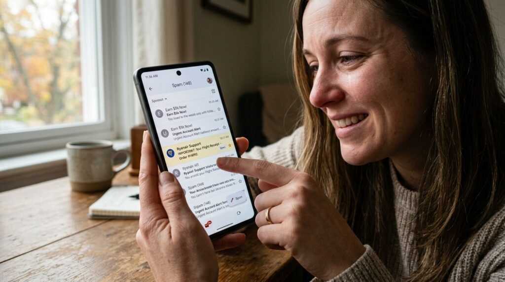 This is why it’s a bad idea to delete your spam emails