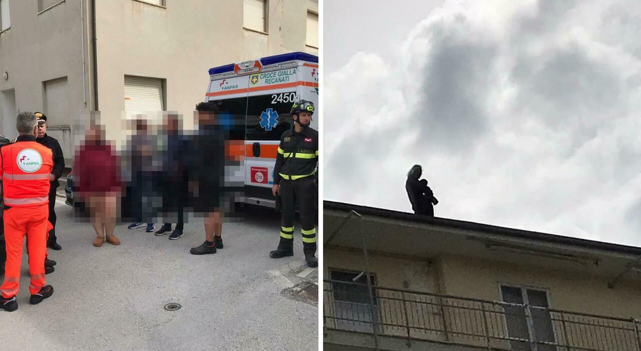 Sale sul tetto e minaccia di lanciarsi nel vuoto: salvato dal ...