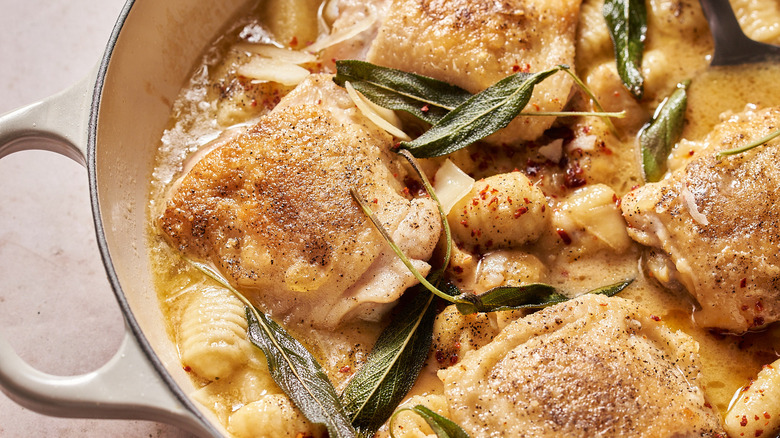 Miso-butter chicken and gnocchi recipe