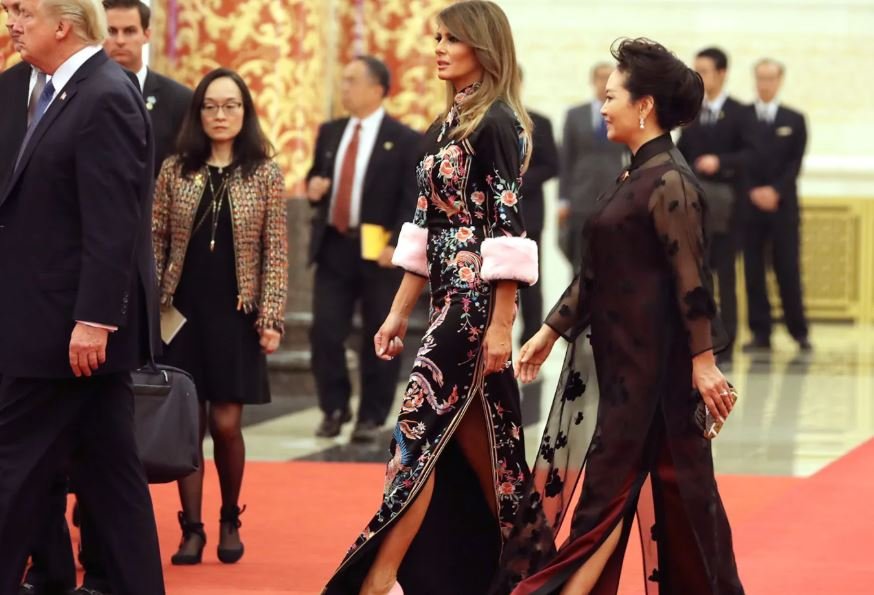 Melania Trump forced to change out of inappropriate outfit as awkward ...