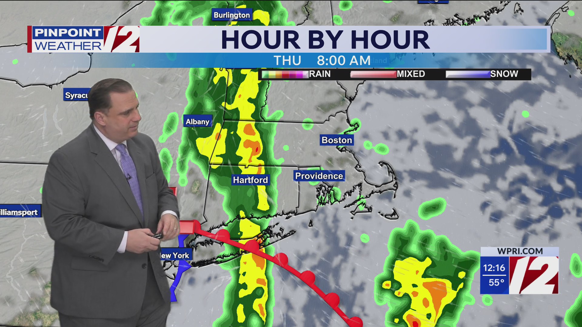 WPRI 12 Weather Forecast for 5/13/26: Some sun this afternoon, gusty