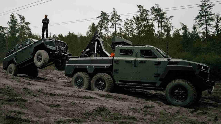 Ukraine unveils domestic 6×6 armored vehicle to recover vehicles in combat