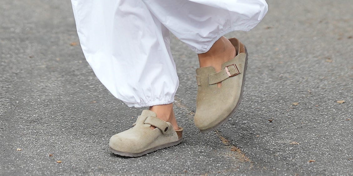 Suede clogs are the comfiest flat shoes around and so easy to style ...