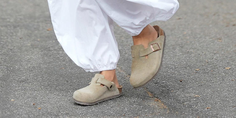 Suede clogs are the comfiest flat shoes around and so easy to style ...