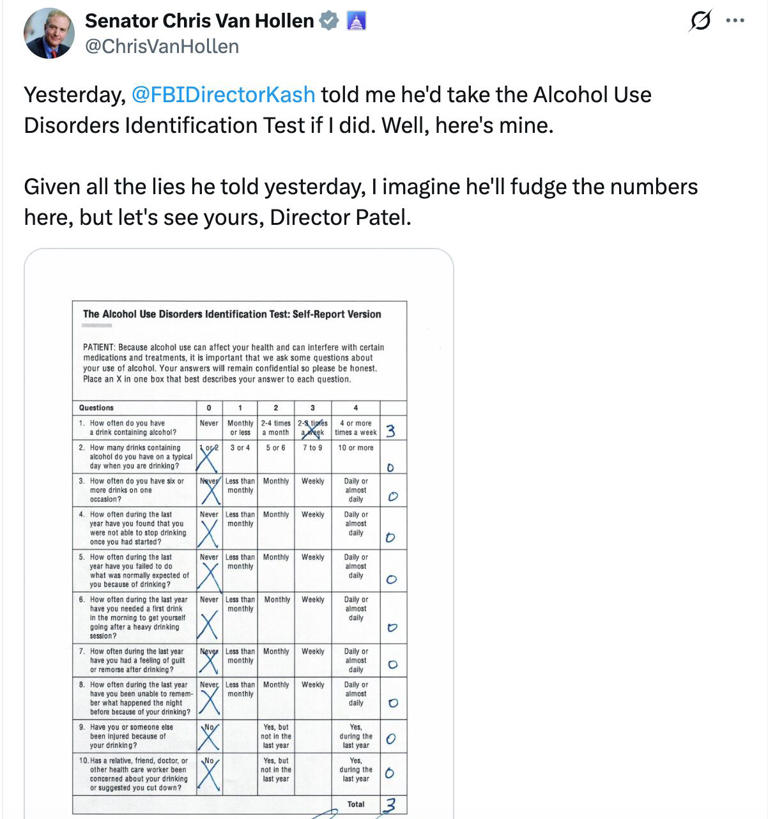 Senator raises the stakes on Keystone Kash’s promised alcohol test