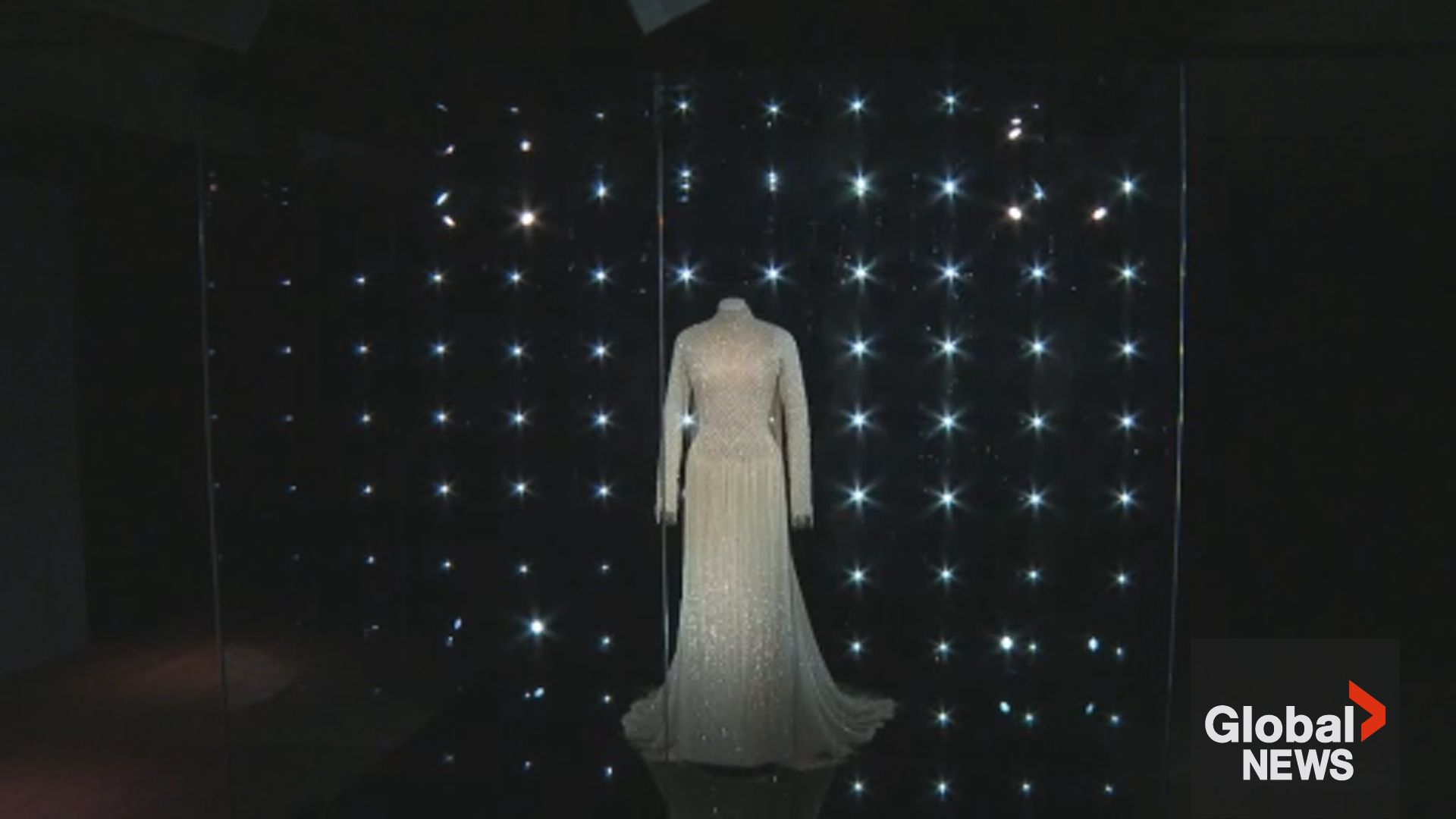 Dior gown worn by Celine Dion at 2024 Paris Olympics on display in Montreal