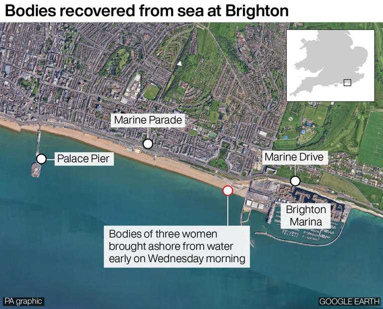 Brighton beach horror: Three women killed were 'relatives from London'
