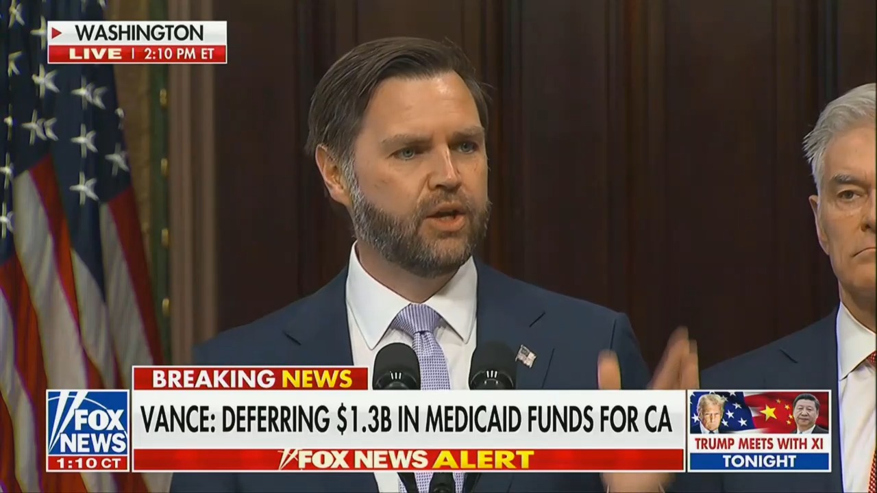JD Vance announces $1.3 billion in California Medicaid funds are ...
