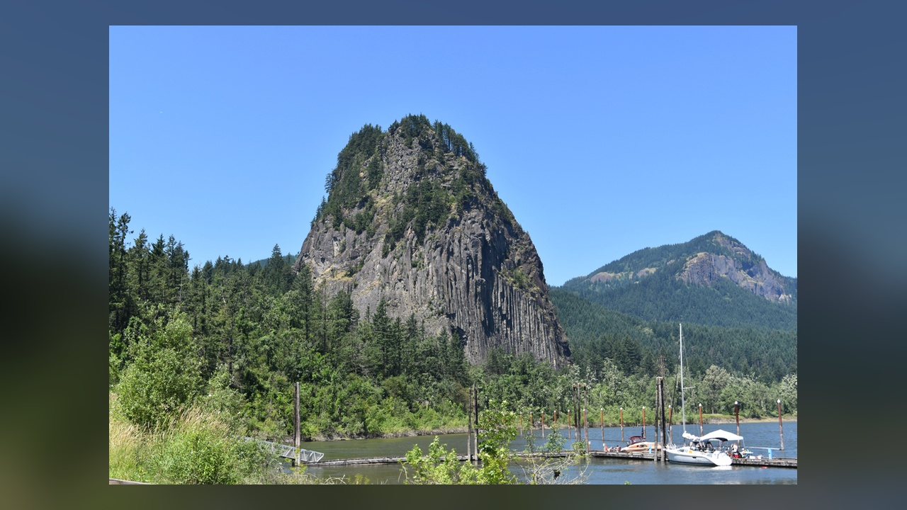 This ancient rock near Portland shoots 848 feet straight out of the ...