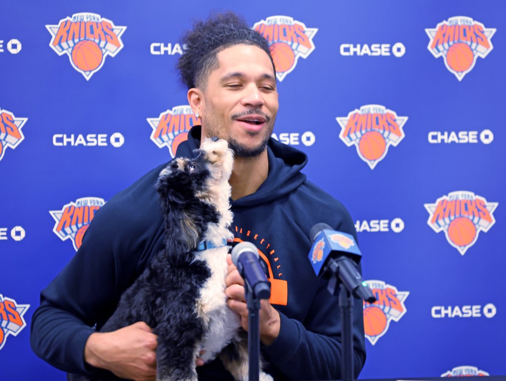 Why Josh Hart brought a dog to practice with Knicks playoffs on hold ...