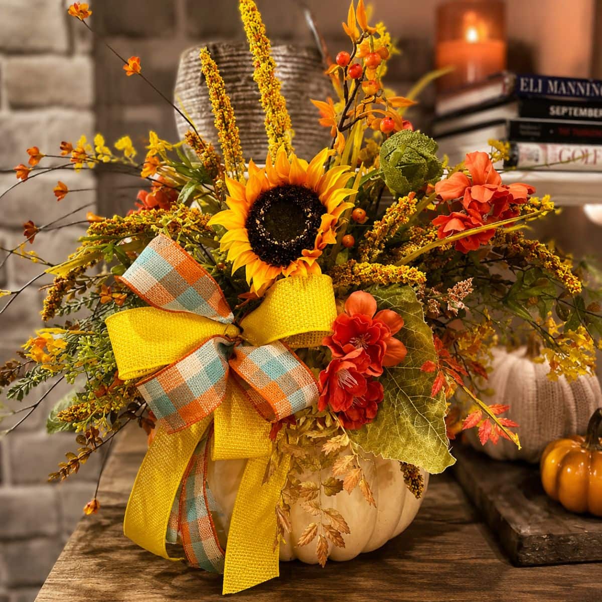 Pumpkin floral arrangement