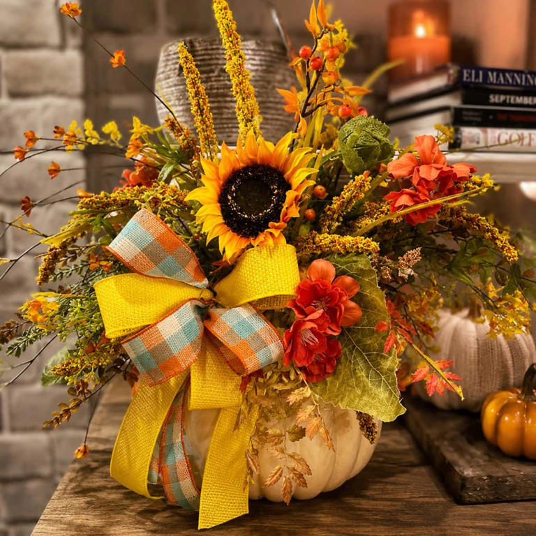 Pumpkin floral arrangement