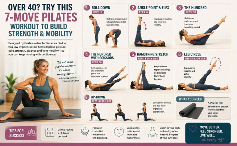 Are you over 40? This 7-move Pilates workout could be the secret to ...