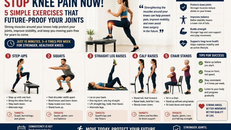 Are your knees secretly getting weaker? These 5 simple exercises could ...