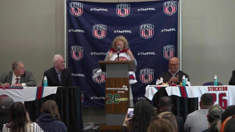 Stockton unveils new pro hockey franchise with team name, roster still ...