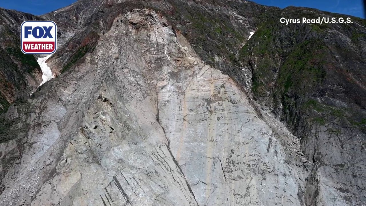 Stunning footage captures massive debris slab behind second-largest ...
