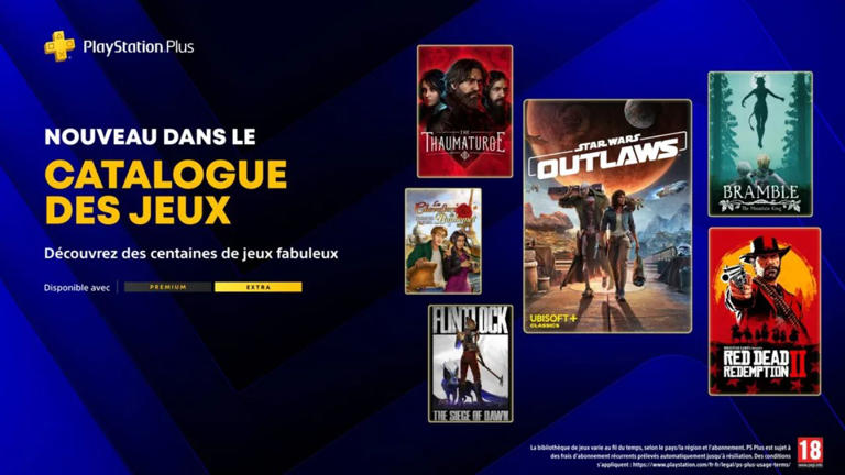 PlayStation Plus : Star Wars Outlaws et Red Dead Redemption II ...