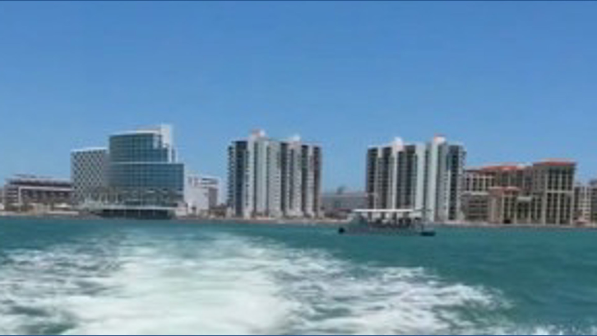 Pair of dolphins jump behind Clearwater Police Marine Unit