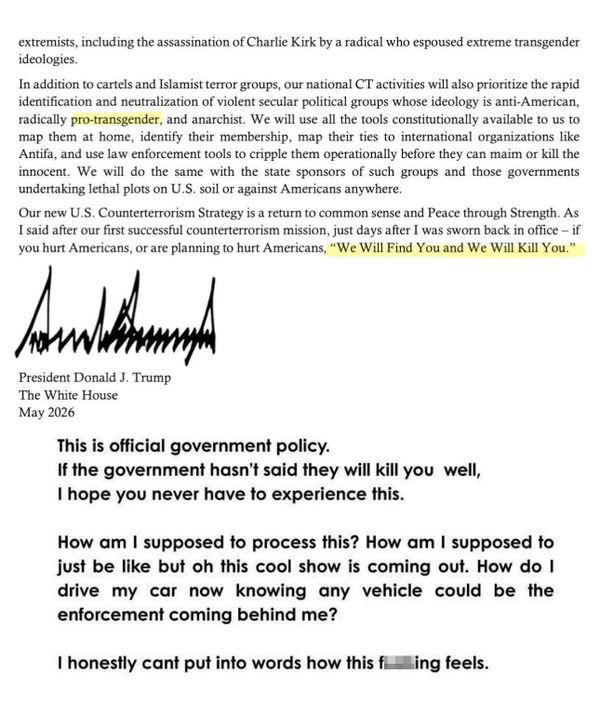 Did Trump sign White House report targeting trans rights advocates for ...