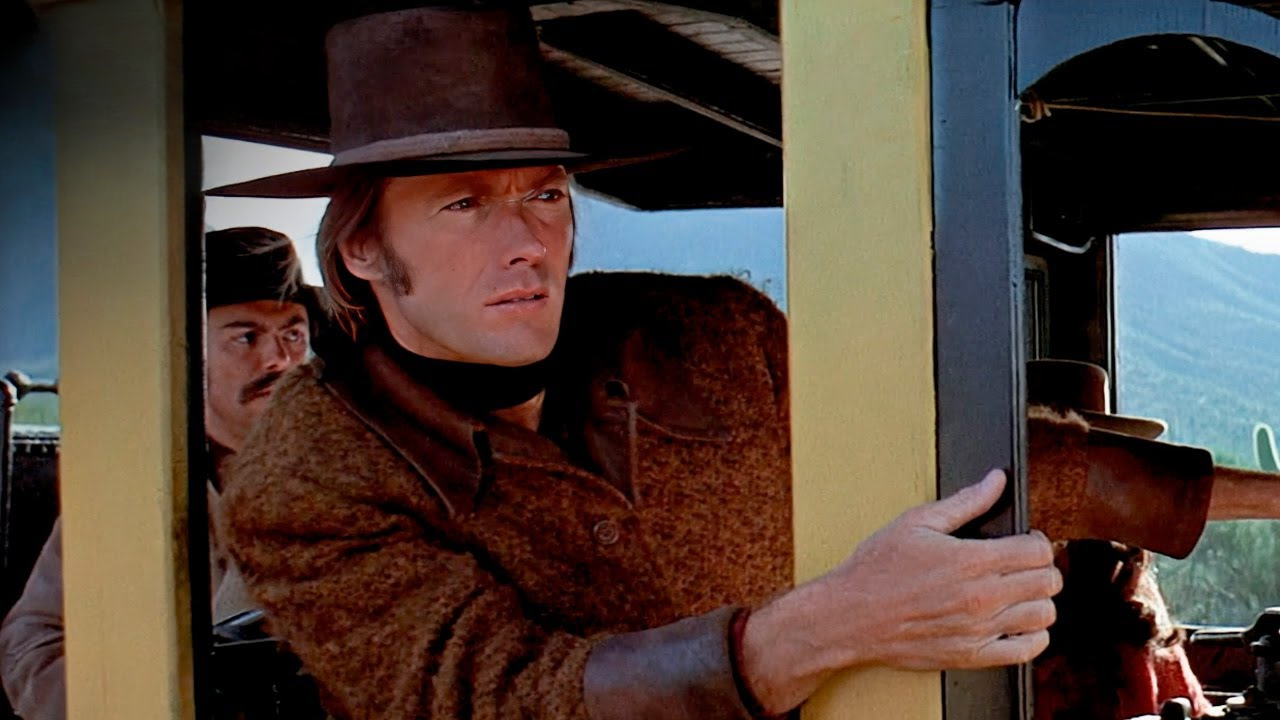 Cowboy bounty hunters steal the train (full scene) Joe Kidd