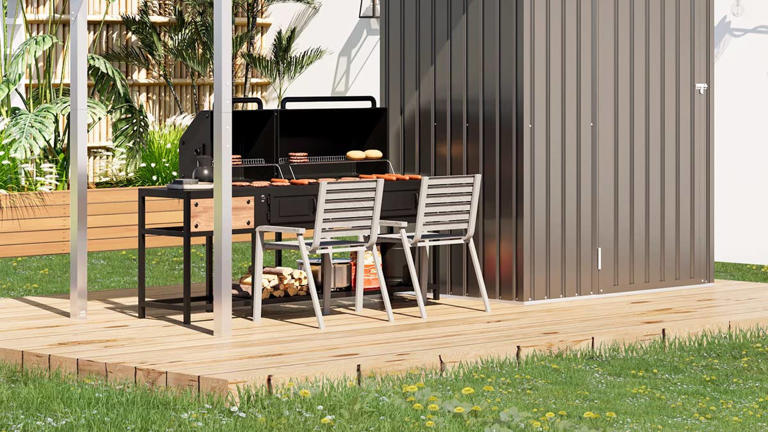Walmart's $195 outdoor shed with gazebo offers shade and storage for ...