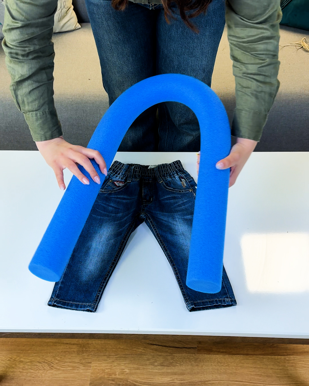 Jarrón DIY único hecho de viejos jeans🌺👖