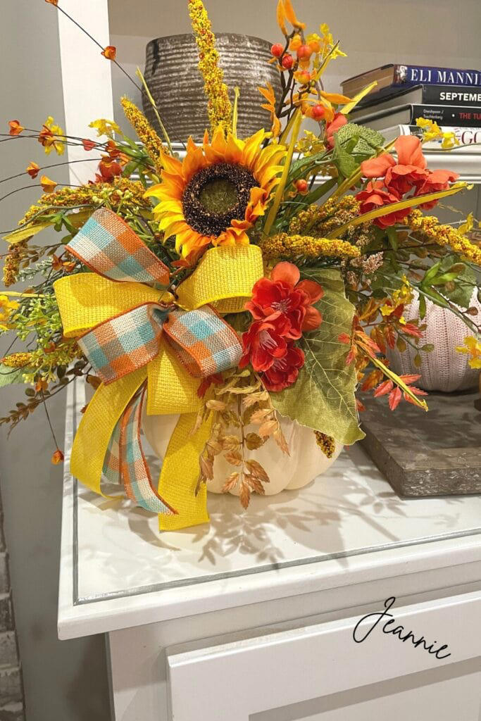 Pumpkin floral arrangement