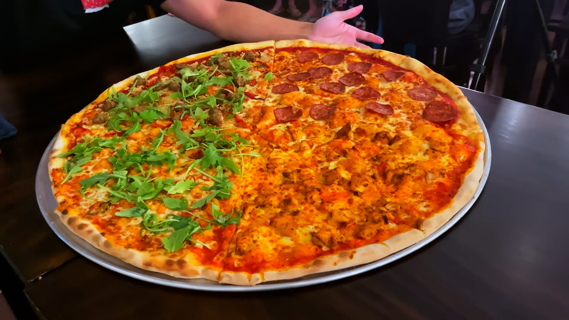 Man attempts undefeated 28 inch pizza challenge