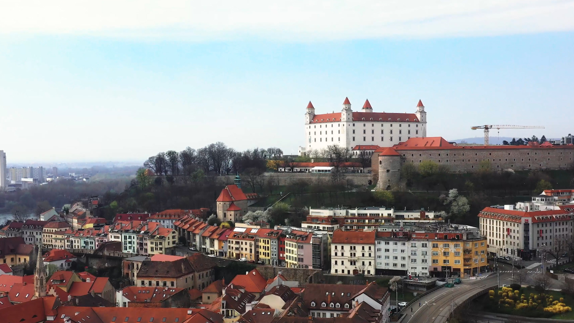 Bratislava, Slovakia from above: Bridges, castles, and the Danube