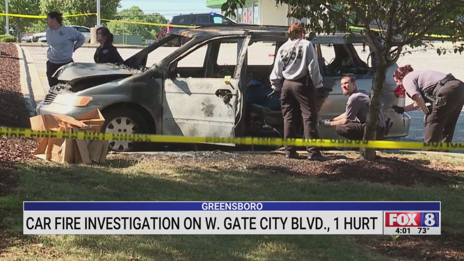 Greensboro police investigating van fire after woman burned