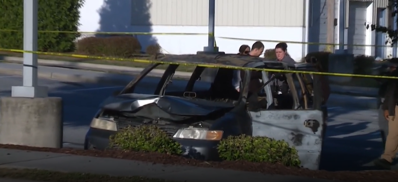 Greensboro police investigation involving burned car