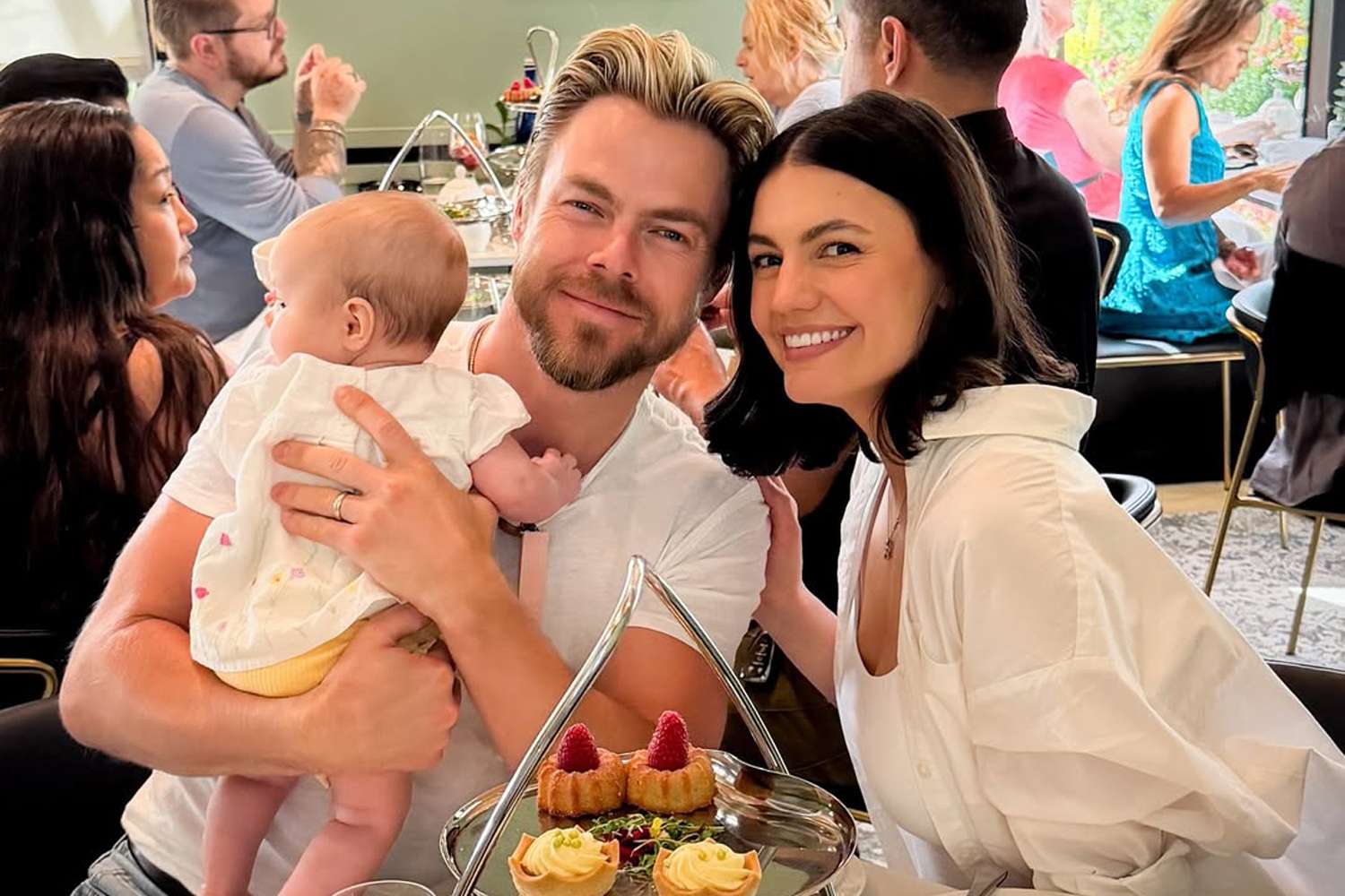 Derek Hough shares sweet video of baby daughter Everley watching her ...