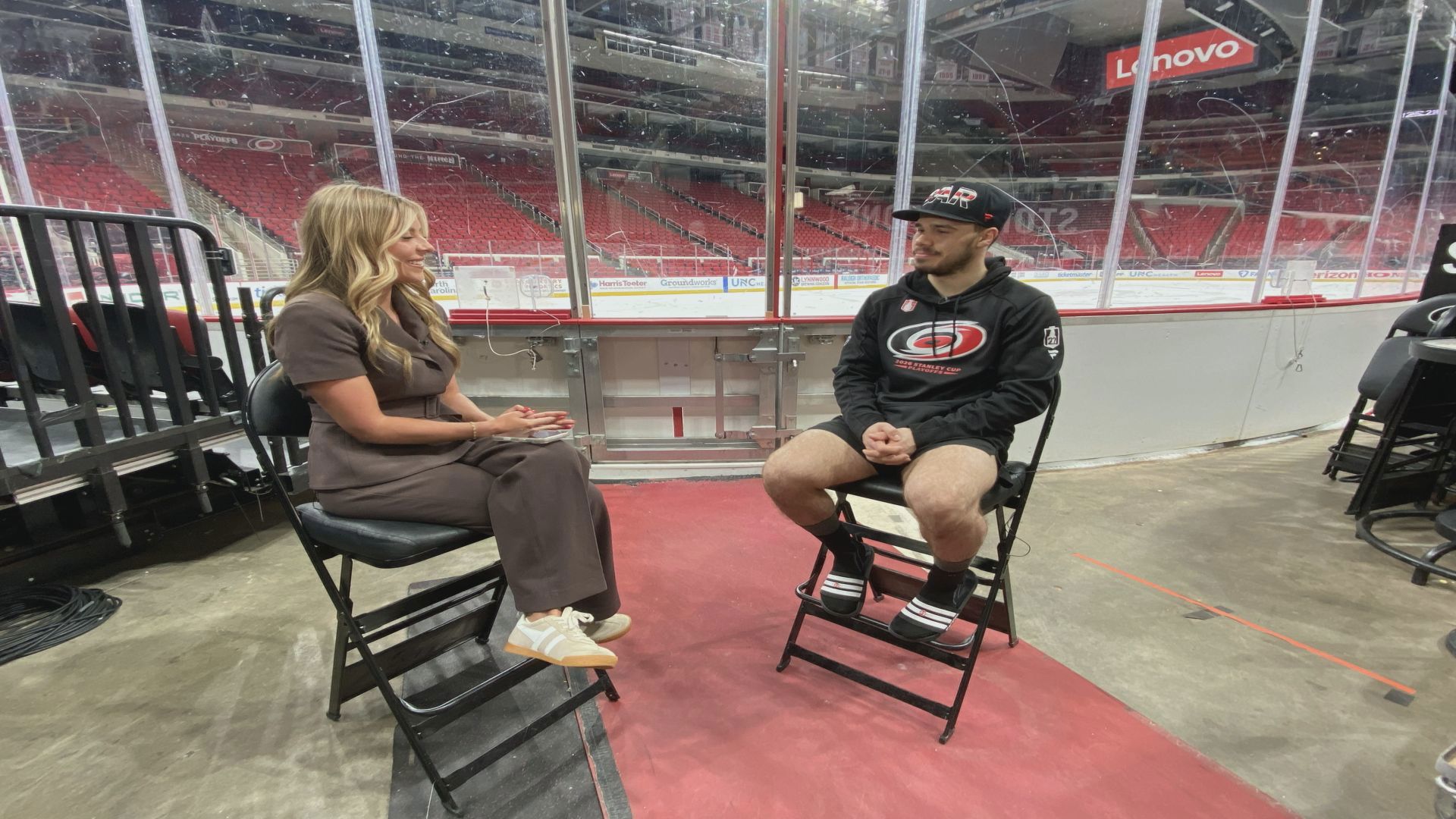 WFMY News 2's Logan Campbell one-on-one with Carolina Hurricanes center ...