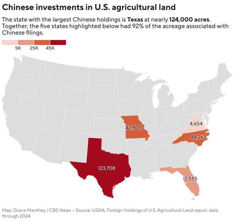 Lawmakers seek crackdown on China-owned US farmland