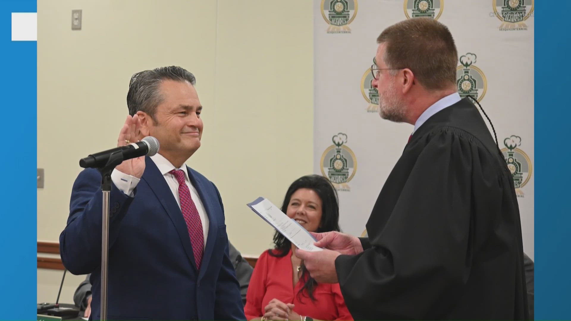 Taylor swears in new mayor