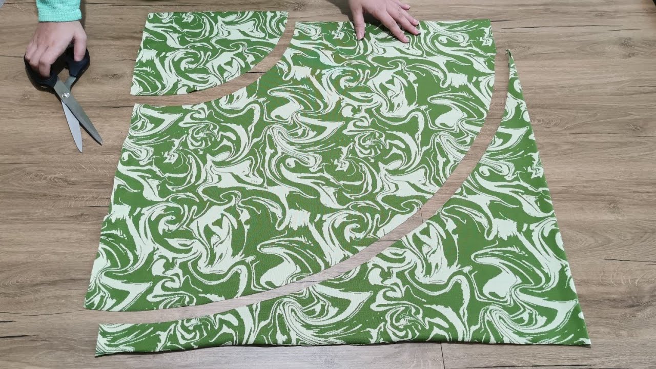 The easy flared skirt sewing method without zippers or elastic