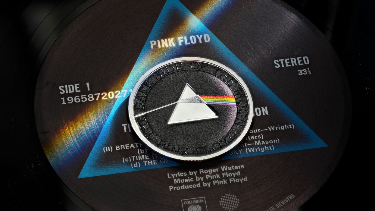 Pink Floyd rainbow prism effect coins launched by the Royal Mint