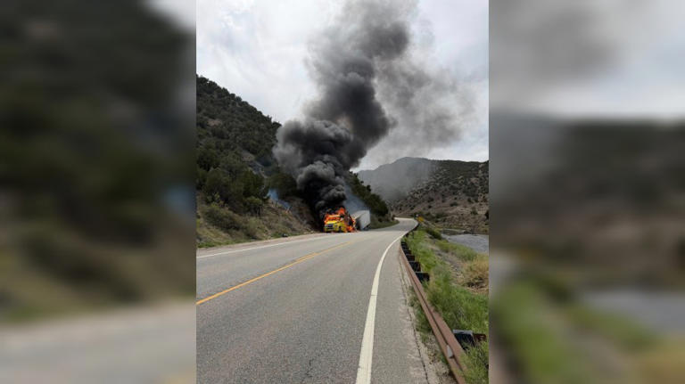 Truck fire closes Highway 50 in Fremont County