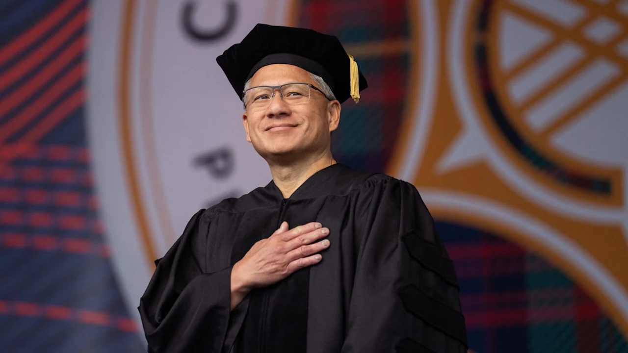 Nvidia CEO Jensen Huang to new grads: 'Run, don't walk,' toward AI