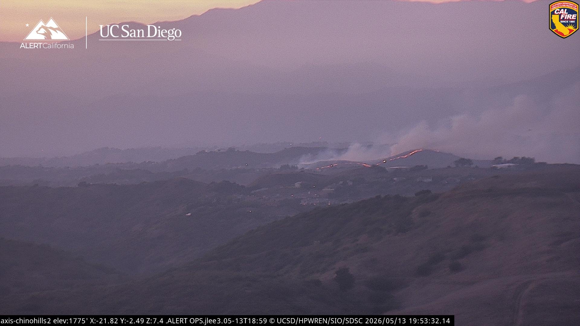 Fire threatens structures in Chino Hills