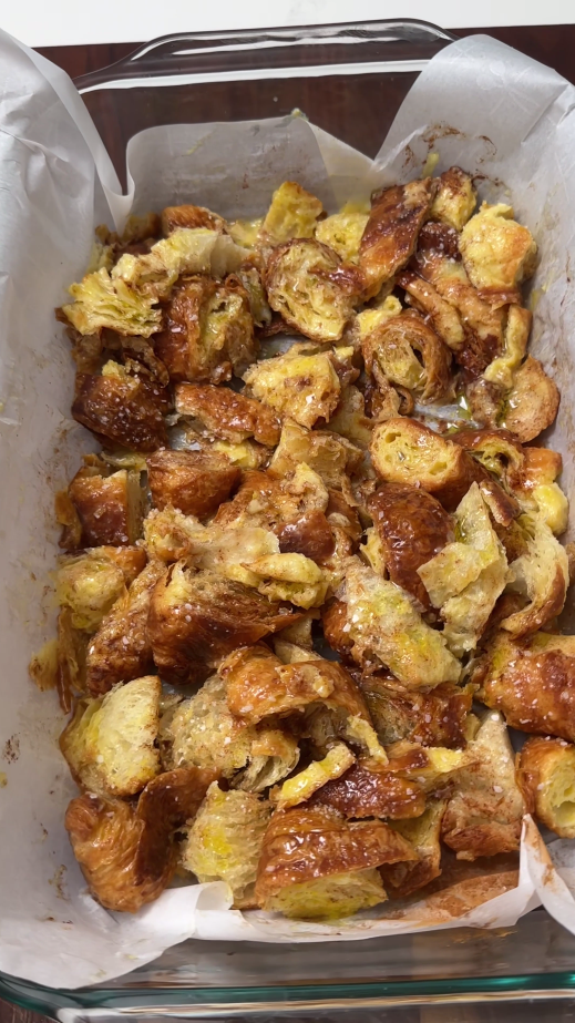 The ultimate croissant French toast breakfast treat