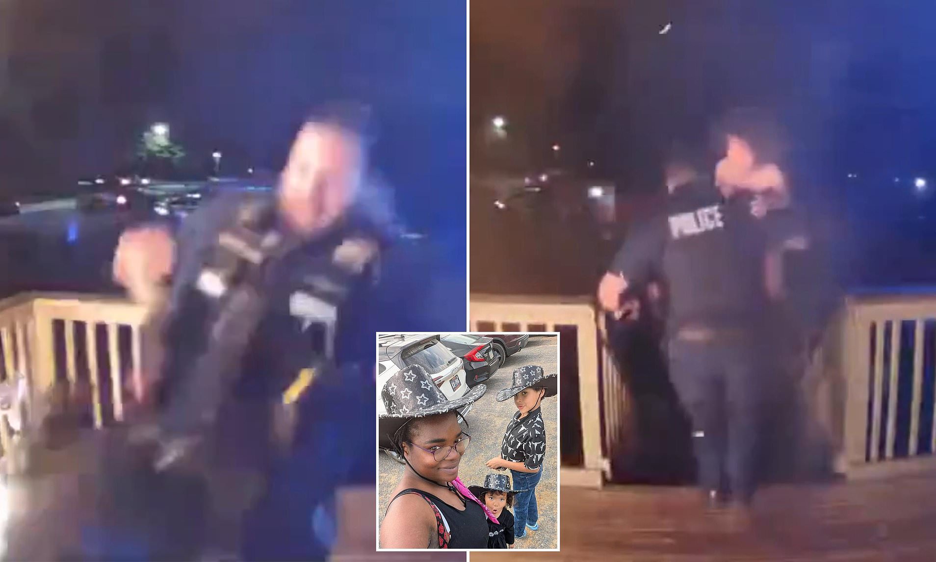 Body camera footage shows the moment a police officer rescues a mother ...