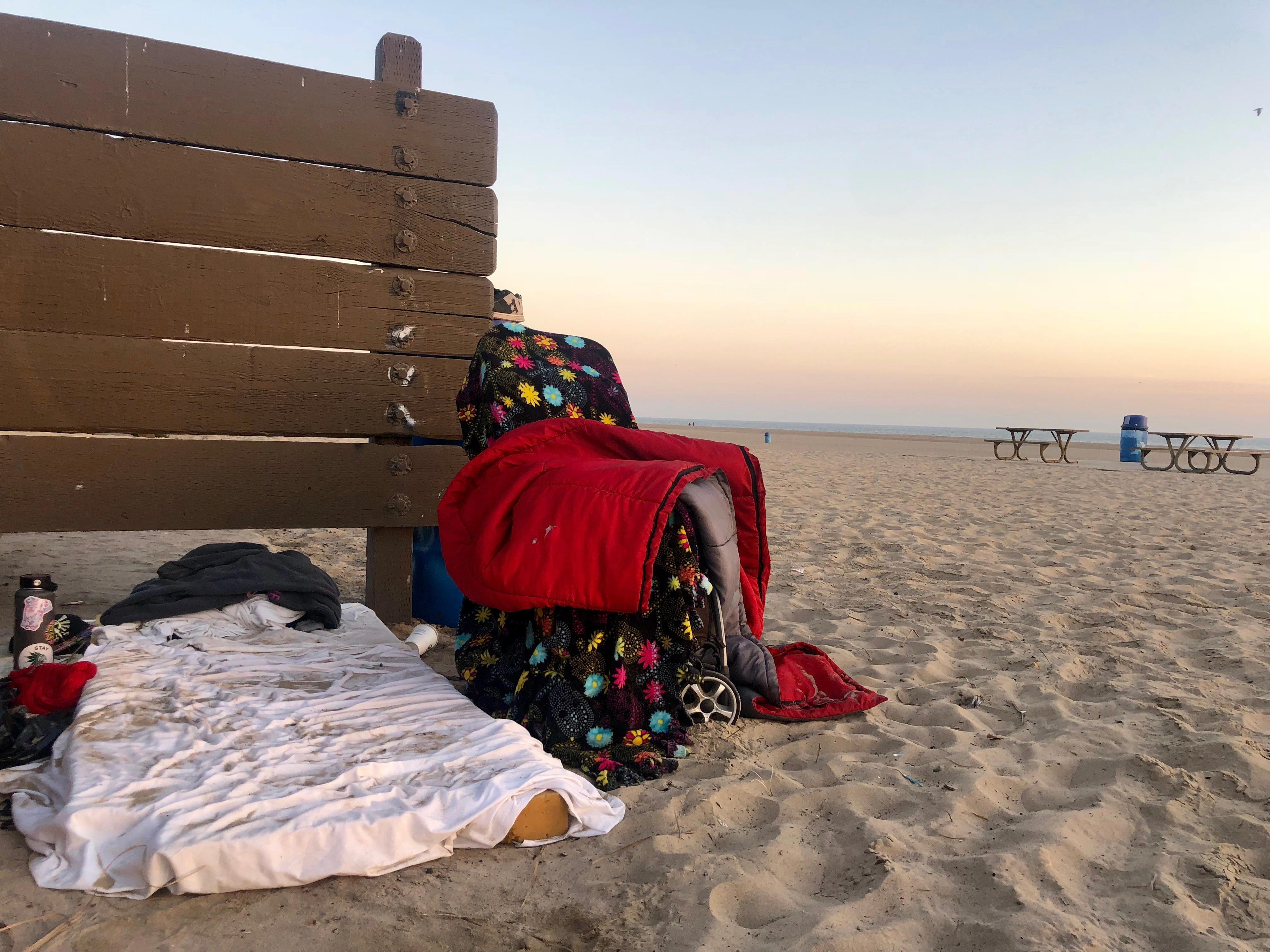 Why most California beaches ban overnight sleeping