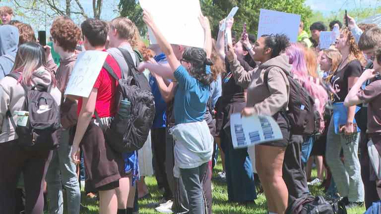 Watertown students walkout after school board removes band concert song ...