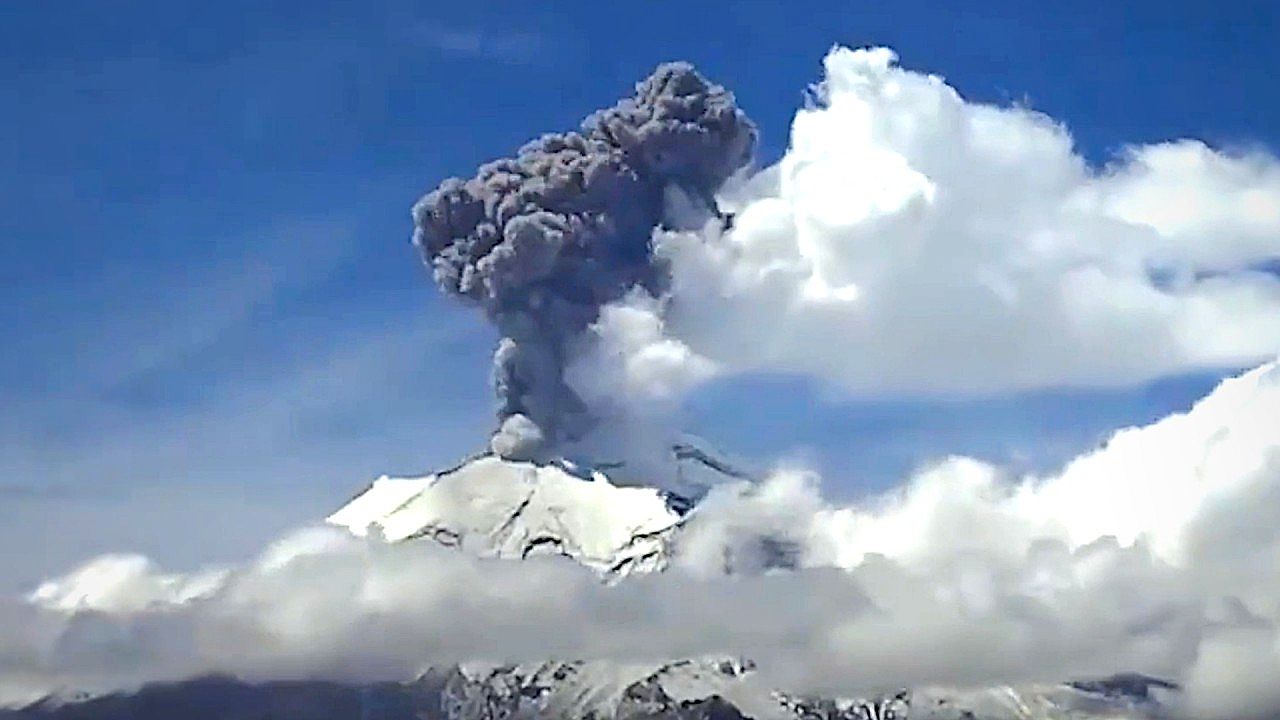 Popocatepetl volcano shoots massive ash plume into the sky over Mexico