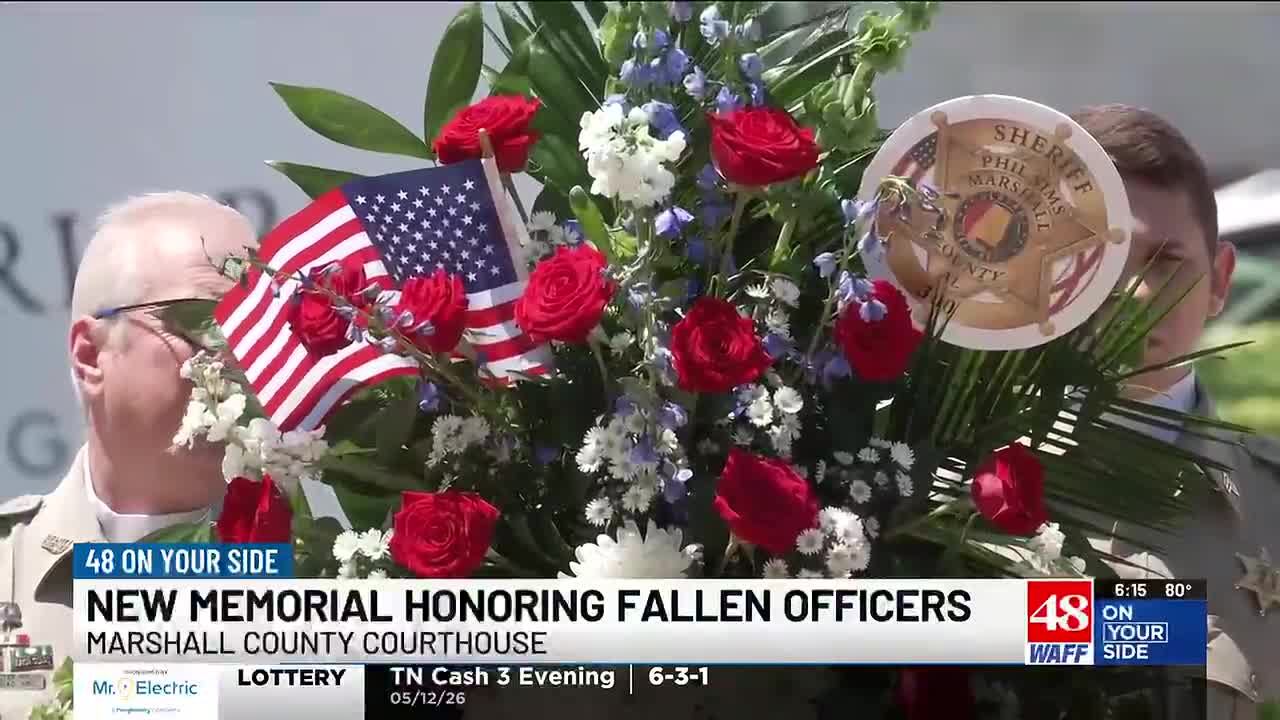 Fallen law enforcement memorial unveiled at Marshall County Courthouse ...
