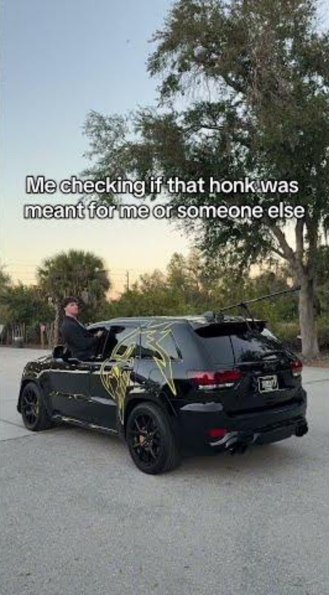 That awkward moment you think the honk was for you