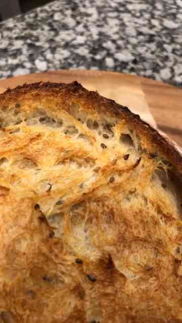 A baking accident created this perfect sesame sourdough