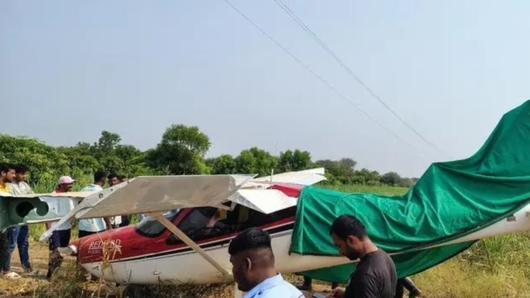 Training aircraft crash-lands near Baramati airstrip where Ajit Pawar’s ...